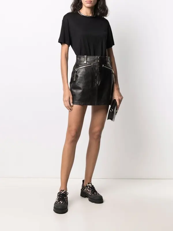 DIESEL® Leather Mini Skirt