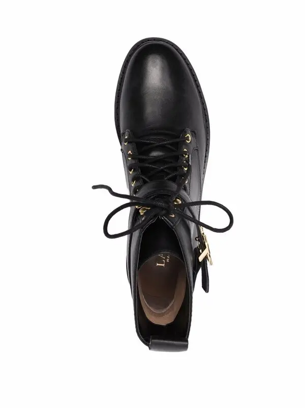 Ralph Lauren Logo-plaque Leather Boots