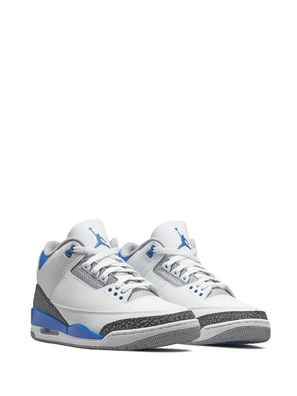JORDAN Air 3 Retro Racer Blue Sneakers - White