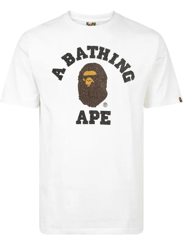 A BATHING APE Glass Beads College T-shirt