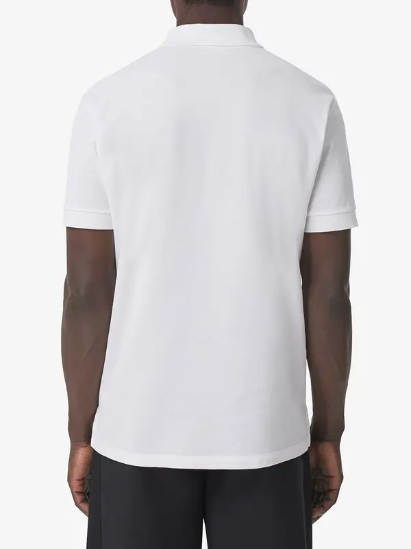 Burberry Monogram-embroidered Polo Shirt - White
