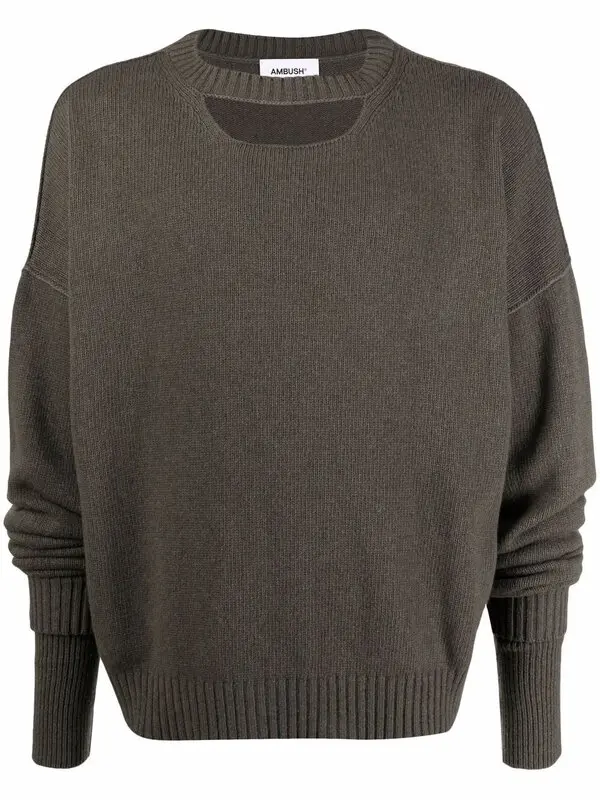 AMBUSH Cut-out Knitted Jumper - Green