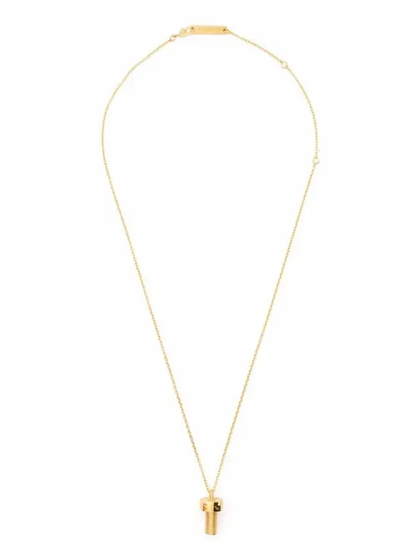 AMBUSH Bolt Charm Necklace - Gold