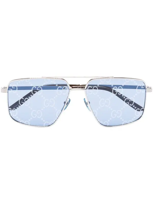 Gucci Square-frame Sunglasses - Silver