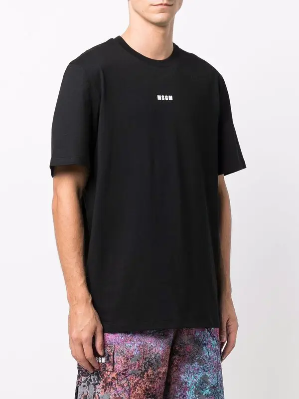 MSGM Logo-print Cotton T-shirt - Black