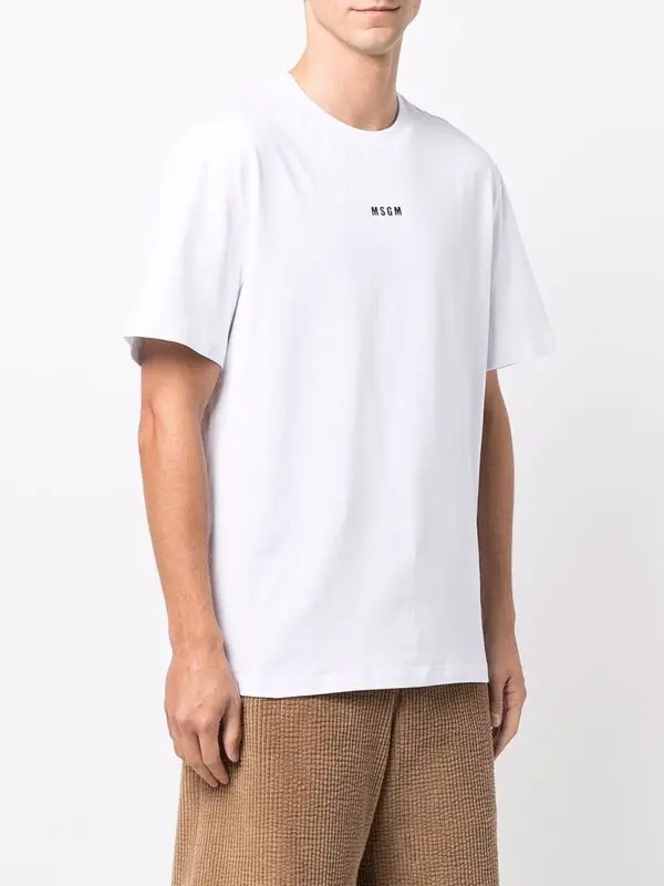 MSGM Logo-print Cotton T-shirt - White
