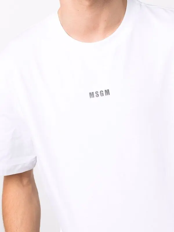 MSGM Logo-print Cotton T-shirt - White