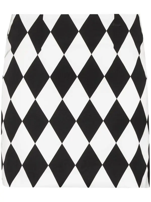 KENNETH IZE X Karl Largerfeld Diaond Pattern Skirt