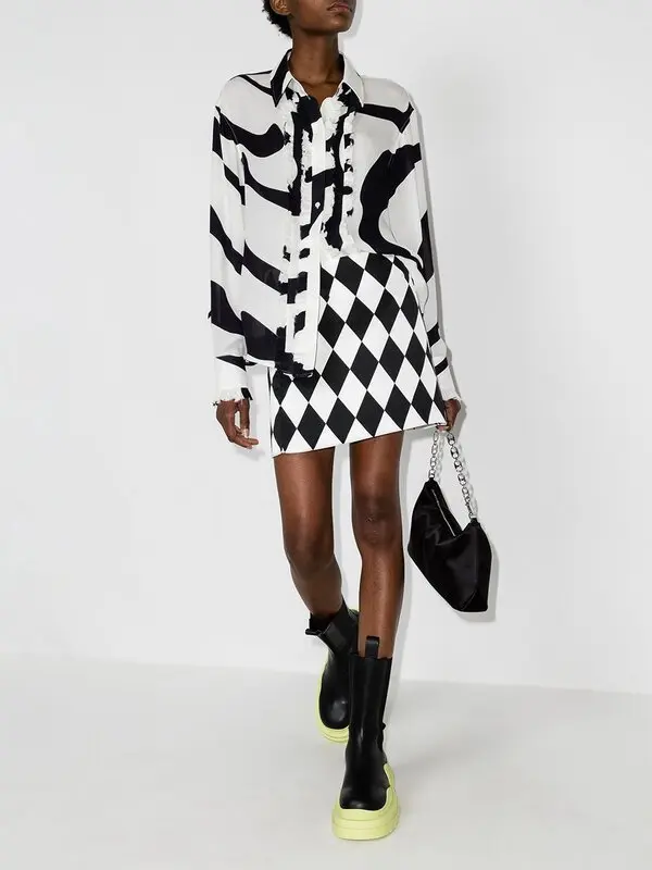KENNETH IZE X Karl Largerfeld Diaond Pattern Skirt