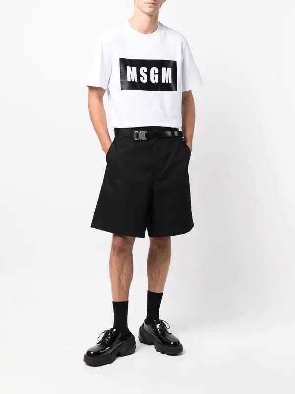 MSGM Logo-print Cotton T-shirt - White