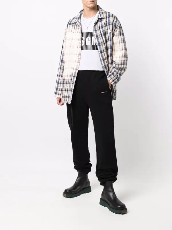 MSGM Logo-print Cotton T-shirt - Grey