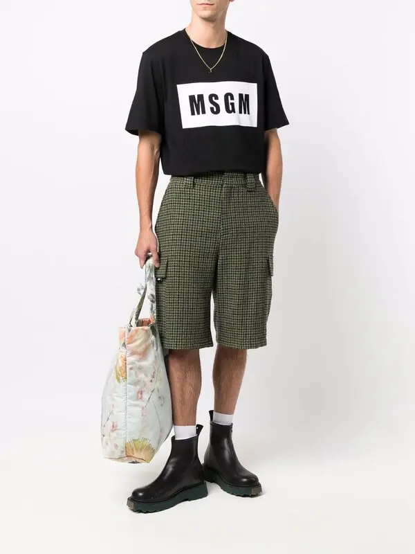 MSGM Logo-print Cotton T-shirt - Black