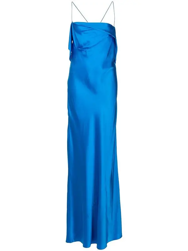 Michelle Mason Bias-cut Gown - Blue