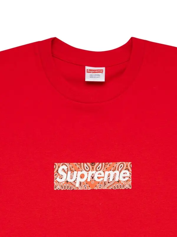 Supreme Bandana Box Logo Crew Neck T-shirt - Red