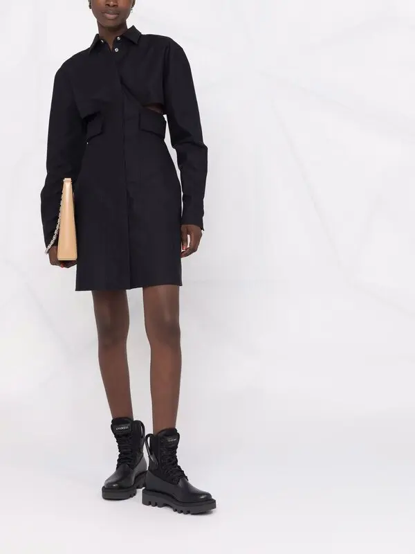 Givenchy Graphic Cut-out A-line Shirt Dress
