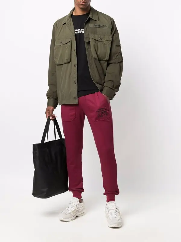 DIESEL® Khaki Cotton Blend Utility Shirt Jacket - Green