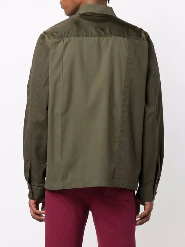 DIESEL® Khaki Cotton Blend Utility Shirt Jacket - Green