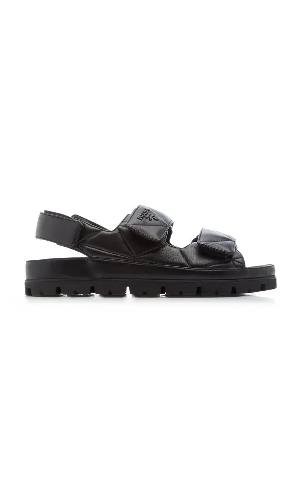 Prada Quilted Nappa Leather Sandals