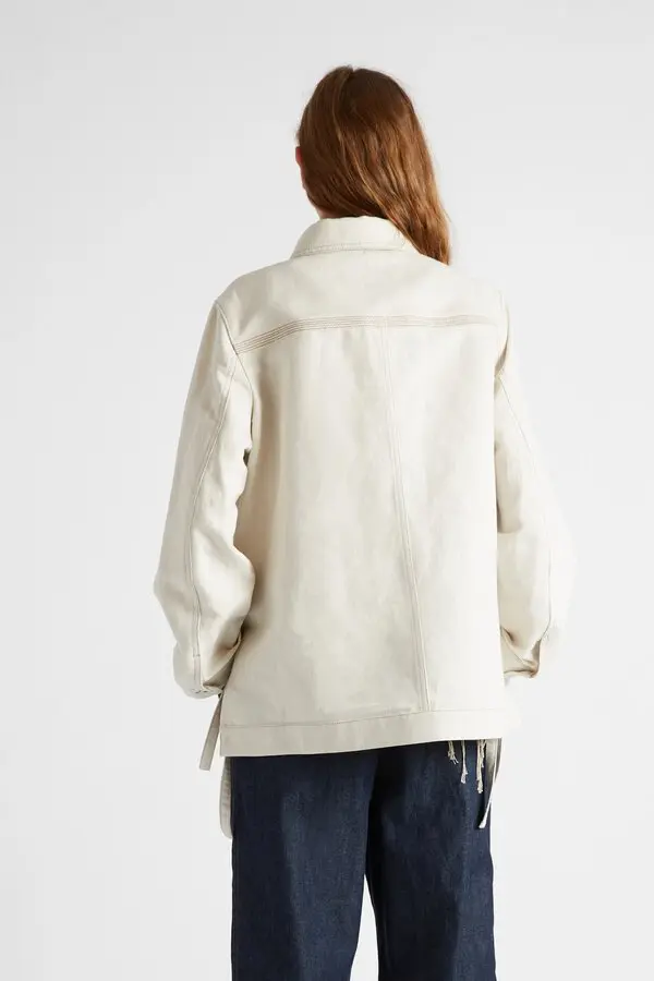 Loewe Leather-trimmed Denim Jacket