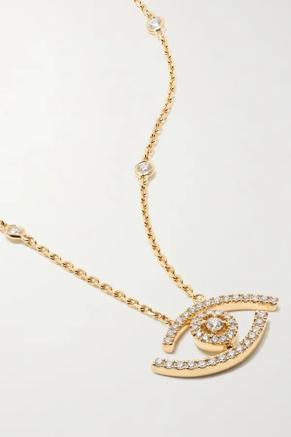 Messika Lucky Eye 18-karat Diamond Necklace - Gold