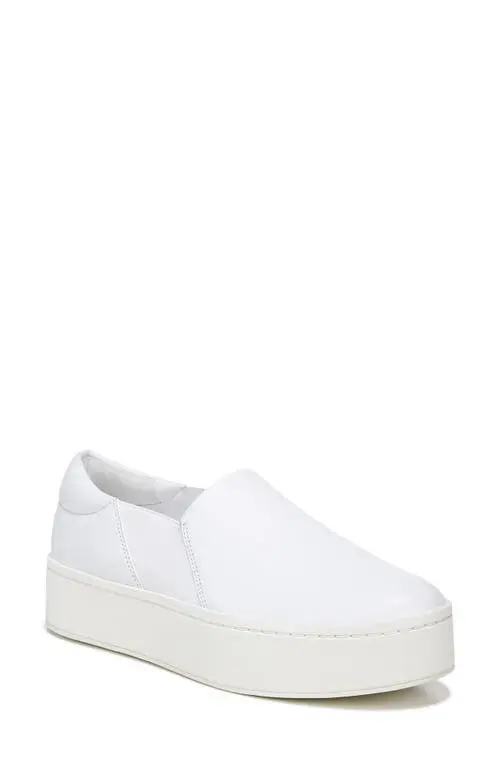 Vince Warren Platform Slip-on Sneakers - Plaster Leather