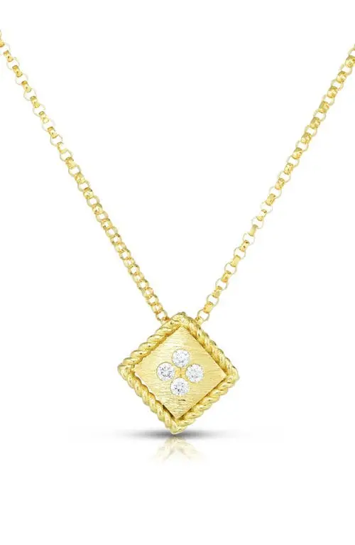 Roberto Coin Palazzo Ducale Diamond Pendant Necklace - Yellow Gold