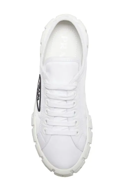 Prada Double Wheel Platform Sneakers - Bianco