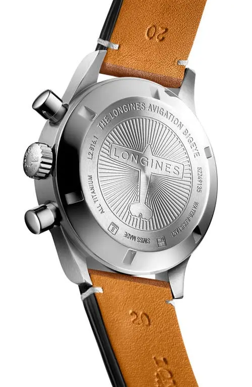 LONGINES Aviation Bigeye Automatic Chronograph Strap Watch - Petroleum