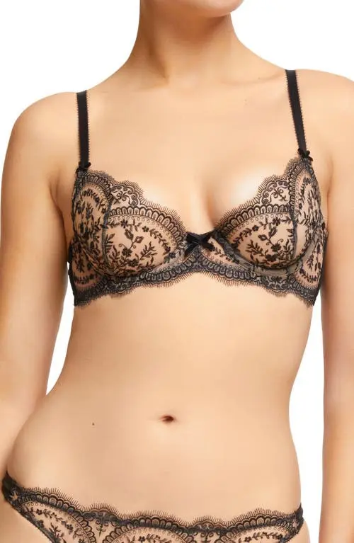 DITA VON TEESE Severine Underwire Balconette Bra - Black