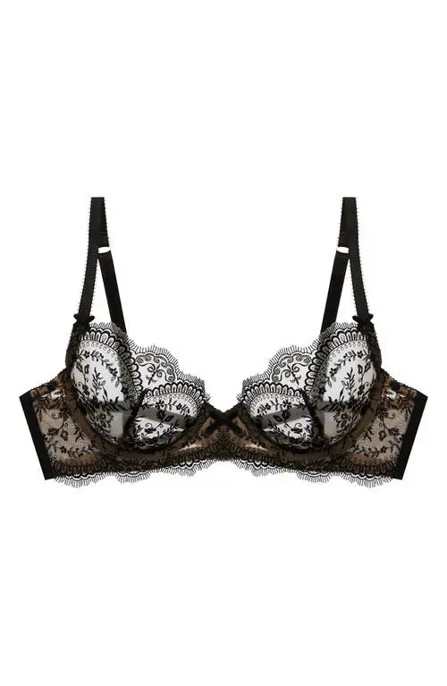 DITA VON TEESE Severine Underwire Balconette Bra - Black