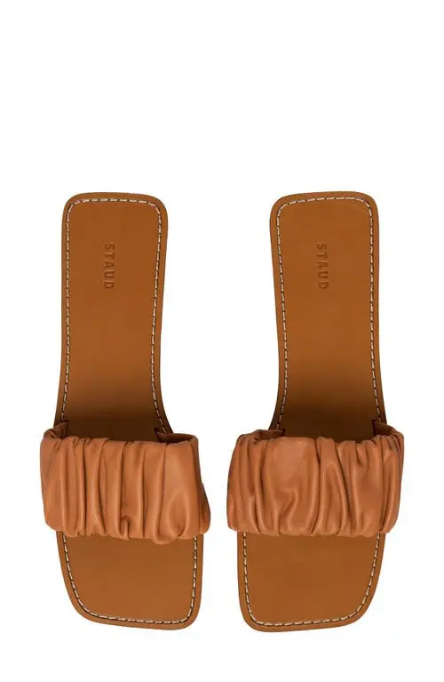 Staud Nina Ruched Slide Sandal