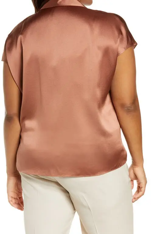 Vince Shaped Collar Silk Blouse