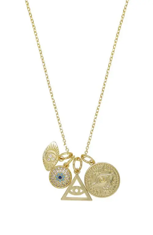 Ettika Eye Charms Pendant Necklace - Gold