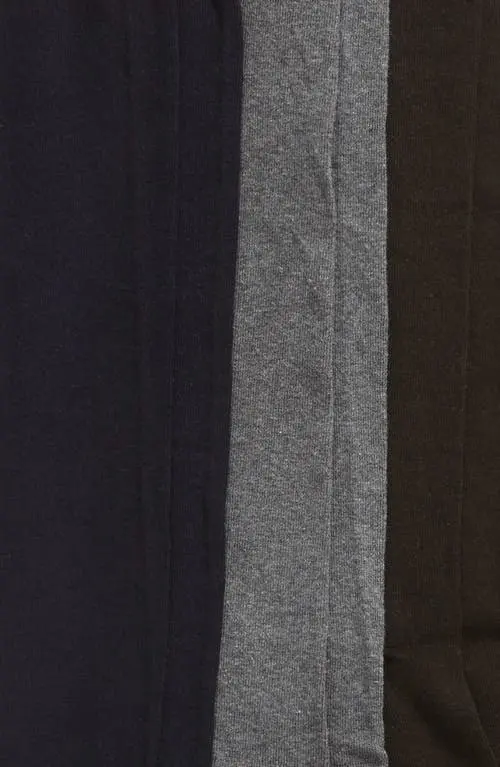 Hue 3-pack Flat Knit Knee-high Socks - Graphite Heather Pack