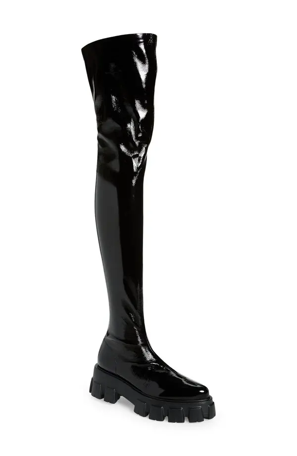 Prada Monolith Sharp Over The Knee Boot