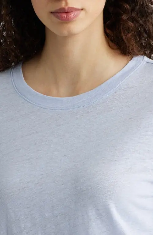 Eileen Fisher Organic Linen Long Sleeve T-shirt - Airy Blue