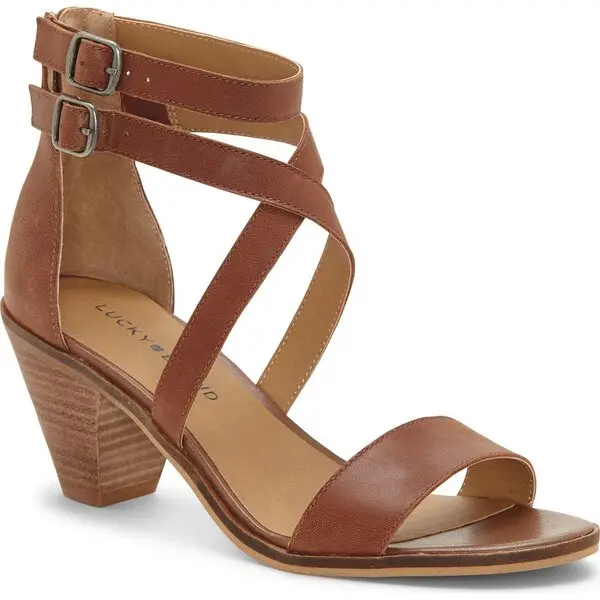 Lucky Brand Ressia Double Ankle Strap Sandal - Toffee 02