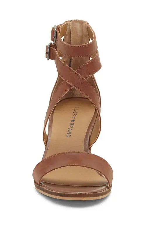 Lucky Brand Ressia Double Ankle Strap Sandal - Toffee 02