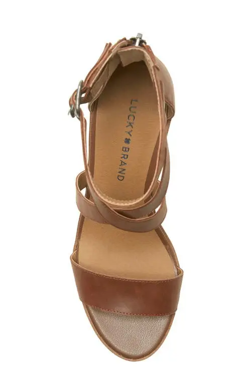 Lucky Brand Ressia Double Ankle Strap Sandal - Toffee 02