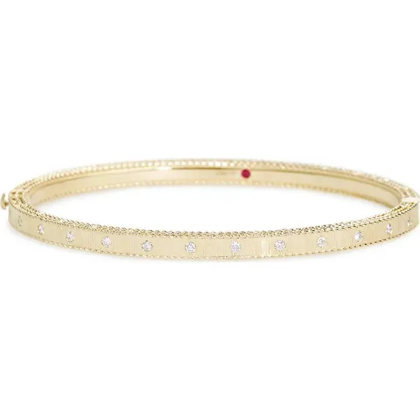 Roberto Coin 18k Gold Diamond Bangle - Yellow Gold