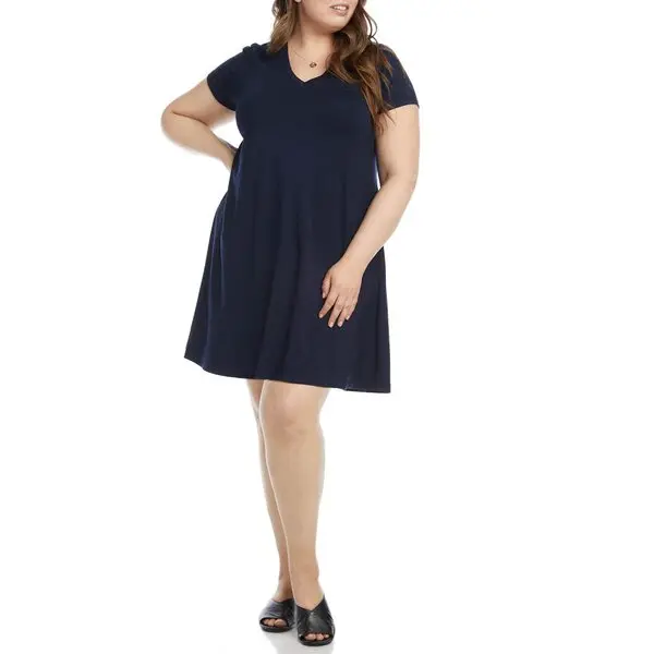 Karen Kane Quinn Pocket Shift Dress - Navy