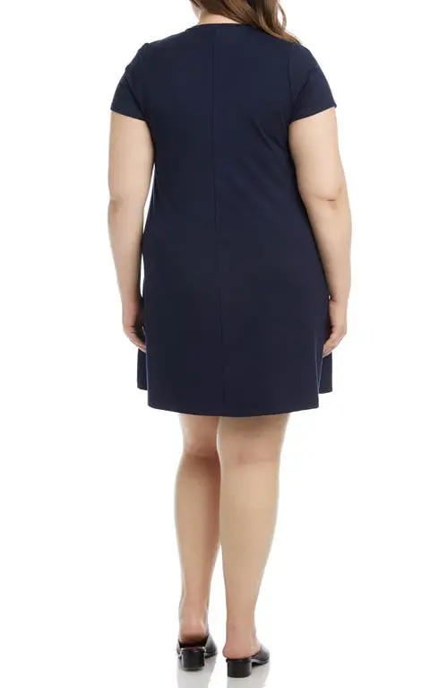 Karen Kane Quinn Pocket Shift Dress - Navy
