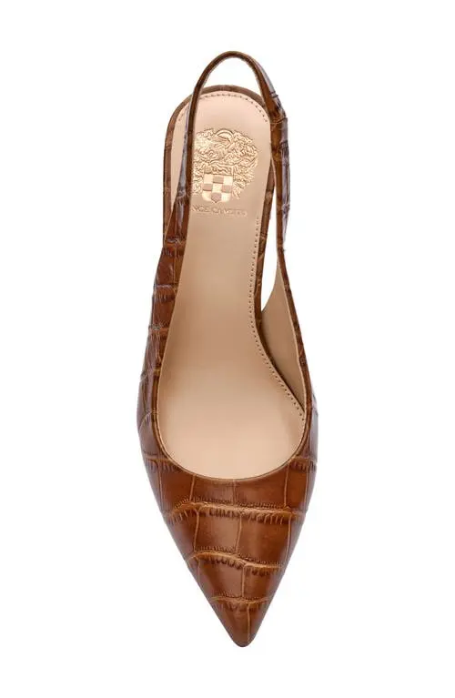 Vince Camuto Hamden Pointed Toe Slingback Pumps - Barn Brown