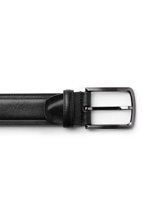 Bosca Sorrento Leather Belt - Black