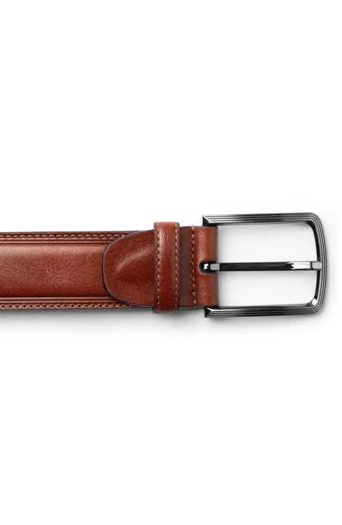 Bosca Sorrento Leather Belt - Dark Brown