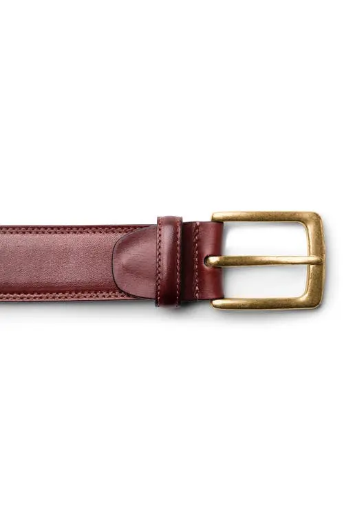Bosca Amalfi Leather Belt - Dk Brown