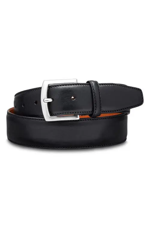 Bosca Castela Leather Belt - Black