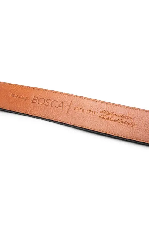 Bosca Roma Leather Belt - Saddle
