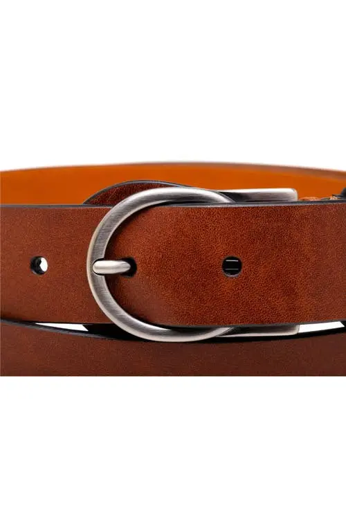 Bosca Sarno Leather Belt - Dk Brown