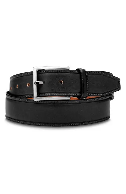 Bosca Salerno Leather Belt - Black